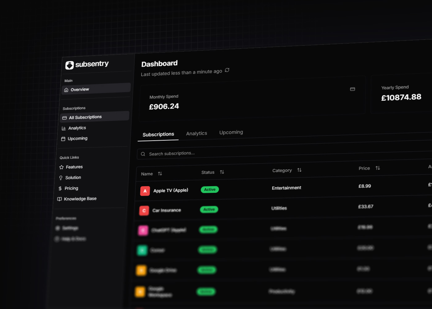 Subsentry - Subscription Management